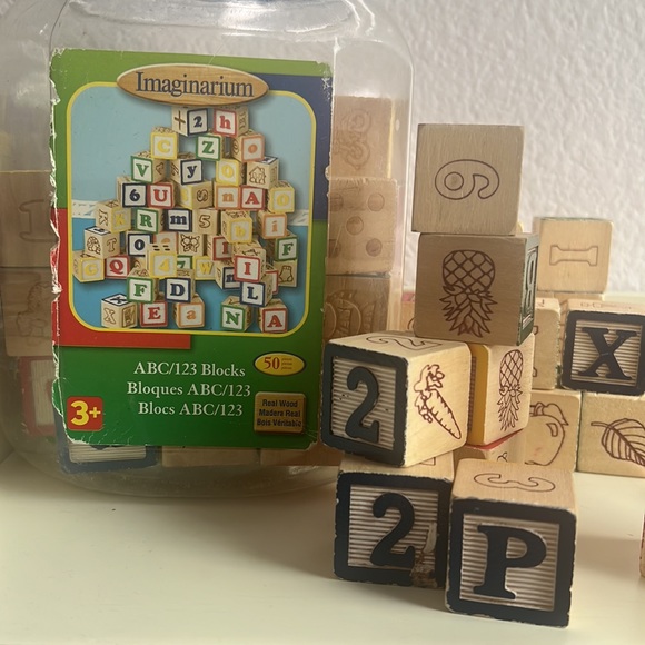 Imaginarium | Toys | Vintage Imaginarium Letters And Numbers Wood ...